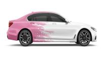 China GMT Printable Vinyl 85micron Polymeric Plastic Wrap Lines and dots in white and pink Pattern Substitute to MPI 1105 for sale