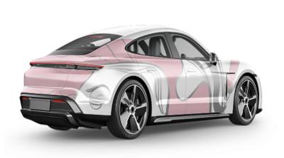 China Pink Lines Monomeric Automotive Vinyl Wrap Rolls ISO SGS Approval for sale