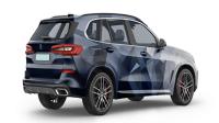 China Quadrangle in grey and blue Plastic Wrap For Cars , 160g Polymeric Vinyl Automotive Wrap Material for sale