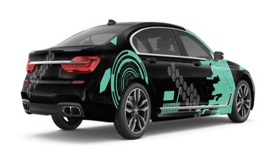 China Grey and black Interaction PVC 160g Digital Print Car Wrap Vinyl 80micron 100micron Thickness for sale