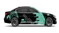 China Grey and black Interaction PVC 160g Digital Print Car Wrap Vinyl 80micron 100micron Thickness for sale