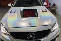 China Pearl White Color Changing Vinyl Car Wrap for BENZ model for sale