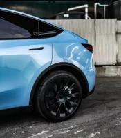 China Pearl Blue Tesla Print Vinyl Car Wrap ISO SGS Approval for sale