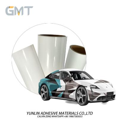 China Three color Triangle 160g Gloss Vinyl Car Wrap Film Removable Grey Glue for sale