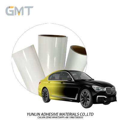China Gredient in black and yellow Digital Print Car Wrap Vinyl Mechanical Style 160g for sale