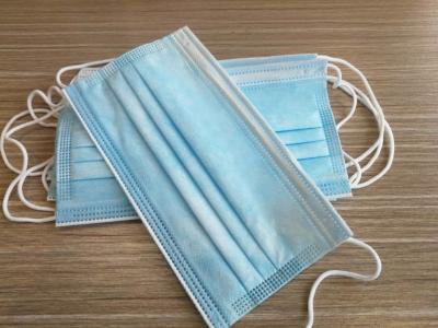 China Anti Virus Disposable Medical Face Mask , Blue White 3 Ply Surgical Face Mask for sale