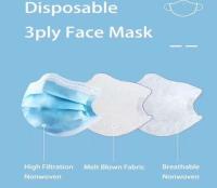 China Anti Virus Disposable Medical Face Mask , Blue White 3 Ply Surgical Face Mask for sale