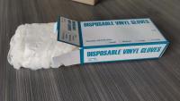 China Non Sterile Disposable Vinyl Exam Gloves With Beaded Cuff Smooth Surface for sale