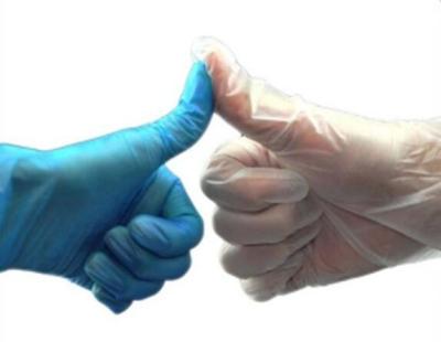 China Wear Resistant Disposable Vinyl Exam Gloves White Ambidextrous Type for sale