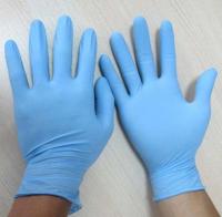 China Waterproof Nitrile Examination Gloves , Blue Power Free Nitrile Gloves for sale