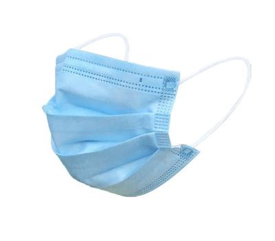 China Anti Dust Blue Disposable Protective Mask 3 Ply Type High Safety OEM Service Accepted for sale