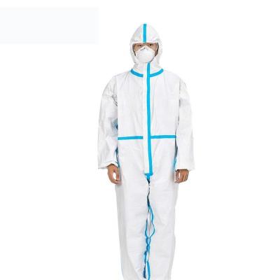 China Hospital Use Disposable Isolation Gown durable / White Disposable Overalls for sale