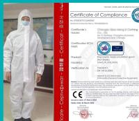 China Epidemic Prevention Use Disposable Protective Suit , Non Woven Isolation Gown for sale