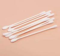 China Eco Friendly Cotton Ball Roll Baby Cleaning Paper Stick Cotton Swabs 75mm for sale