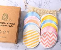 China Colorful Reusable Cotton Ball Roll Absorbent Make Up Remover Pads for sale
