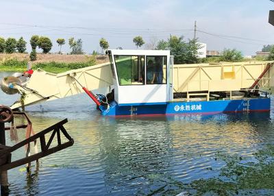China Fully Automatic River Mowing Boat Harvests Duckweed And Digs 1.2 Meters Deep for sale