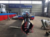 China 100 Cbm/H 8inch Hydraulic Mud Dredging Boat 16kw With A Blue Color For River Dredging for sale