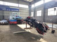 China 100 Cbm/H 8inch Hydraulic Mud Dredging Boat 16kw With A Blue Color For River Dredging for sale