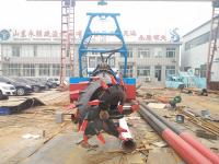 China River Dredging 100cbm/H Sand Dredger Red Color 16kw mud dredging boat for sale