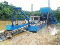 China 16kw Diesel Small Sand Dredging Ship 6 Inch  For Sand Dredging In River for sale
