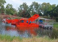China 10 cubic capacity of Lake Weed Cutter Machine are used to collect and clean river water plants for sale
