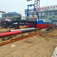 China Long Distance Discharge Sand Dredging Equipment With Diesel Oil Power Type And 20m Spud Length for sale
