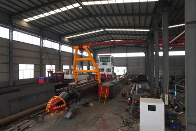 China 2200 M3/H Cutterhead Suction Dredge 14.5m Spud Sand Mining Dredge for sale