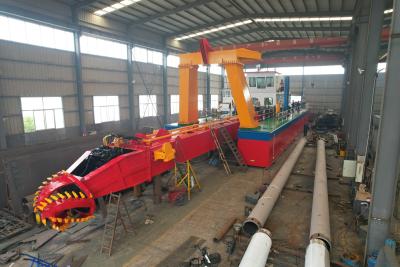 China 14.5m Spud Length Sand Mining Dredging Gravel Dredging Equipment for Discharge Distance for sale