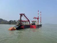China Custom Built Mud Csd Dredger Boat With A Red Color Tailored To Your Dredging Requirements for sale
