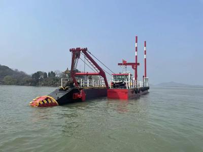 China Custom Built Mud Csd Dredger Boat With A Red Color Tailored To Your Dredging Requirements for sale