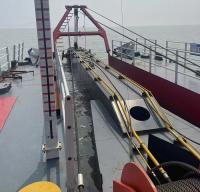 China Custom Built Mud Csd Dredger Boat With A Red Color Tailored To Your Dredging Requirements for sale