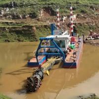 China Powerful 200mm 2000 M Suction Pipes Diesel Cutter Suction Dredger For Waterway Dredging for sale