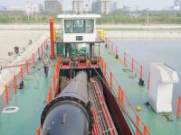 China 24 Inch Hydraulic Dredger Vessel Dredging Desludging Dredging With Cutter Head Dredging Depth To 15 Meters for sale