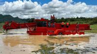 China 18 CBM/20 Tons Aquatic Plant Cutting Boat / Harvester Water Hyacinth Duckweed Cutting And Collection for sale