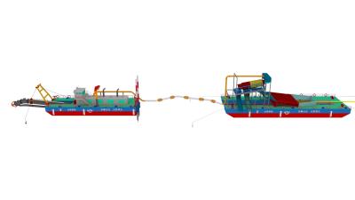 China Diesel Engine Dredger with Rotating Cutter Head Mobility Self-propelled Or Towed By A Tugboat for sale