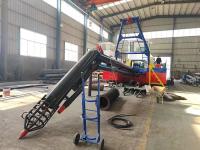 China The blue color sand dredger has a designed hull length of 19 meters for sale