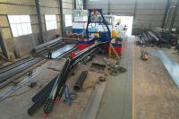 China The blue color sand dredger has a designed hull length of 19 meters for sale