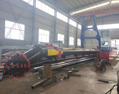China High-Performance Cutter Suction Dredger with a red color for Versatile Sand Mining for sale