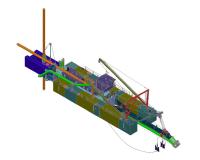 China 3800 m3/h Hydraulic Dredging Machine with Cutter Head Diameter of 0.5m Dredging depth 15 m for sale