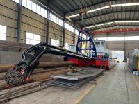 China The designed output of the 10 inch model suction sand dredger is 150 cubic meters per hour for sale