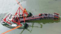 China Customized Small Cutter Suction Dredging Ship 700 cbm/h Solid Sand For River Sand Dredging Depth 8 meters Under Water for sale