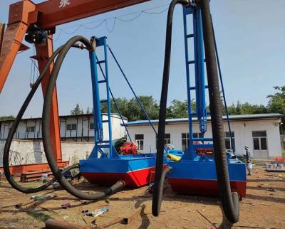 China Medium Capacity 10inch 1200m3/h Sand Dredger with A Red Color for River Sand Mining for sale