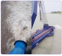 China 650mm 26 inch Cutter Suction Mud Dredging Boat Dredger Sand Suction with Spud Carriage and Anchoring Booms for sale