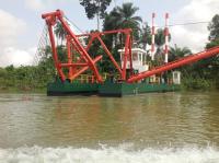 China Marine Cummins Diesel Engine Cutter Suction Dredging Boat for River Mud Dredging with 1500m Discharge Distance for sale