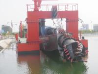 China 60 Cbm/h To 1500 Cbm/h Solid Sand Mining Dredge For Sand Dredging And 450mm Discharge Pipe Diameter With Cutter Head for sale