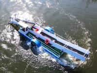 China 50 Liter Capacity Steel Aquatic Weed Harvester With 115kw Diesel Powered 2-Section Rod Design for sale