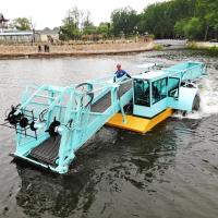 China Waterweed Harvesting Aquatic Weed Harvester Boat With 8m3 Silo Storage Capacity for sale