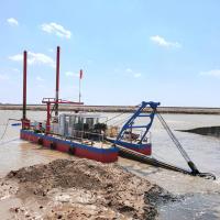 China Cutting Edge Cutter Suction Dredger With Submersible Slurry Pump 201 Kw Main Engine And 213 Kw Total Power for sale