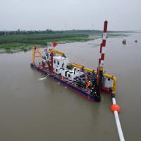 China 14 Inch Full Hydraulic River Sand Pumping Cutter Suction Dredge Dredger for sale