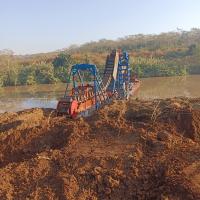 China 200m3/H Gold Dredging Machine Chain Bucket Dredger With Diesel Engine for sale